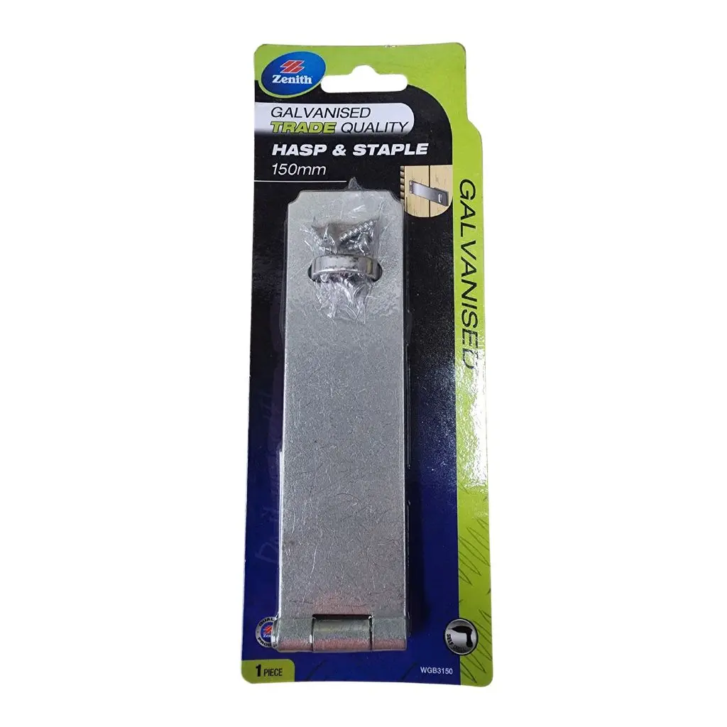 Zenith Safety Hasp Staple Galv 150mm | WBS Henderson